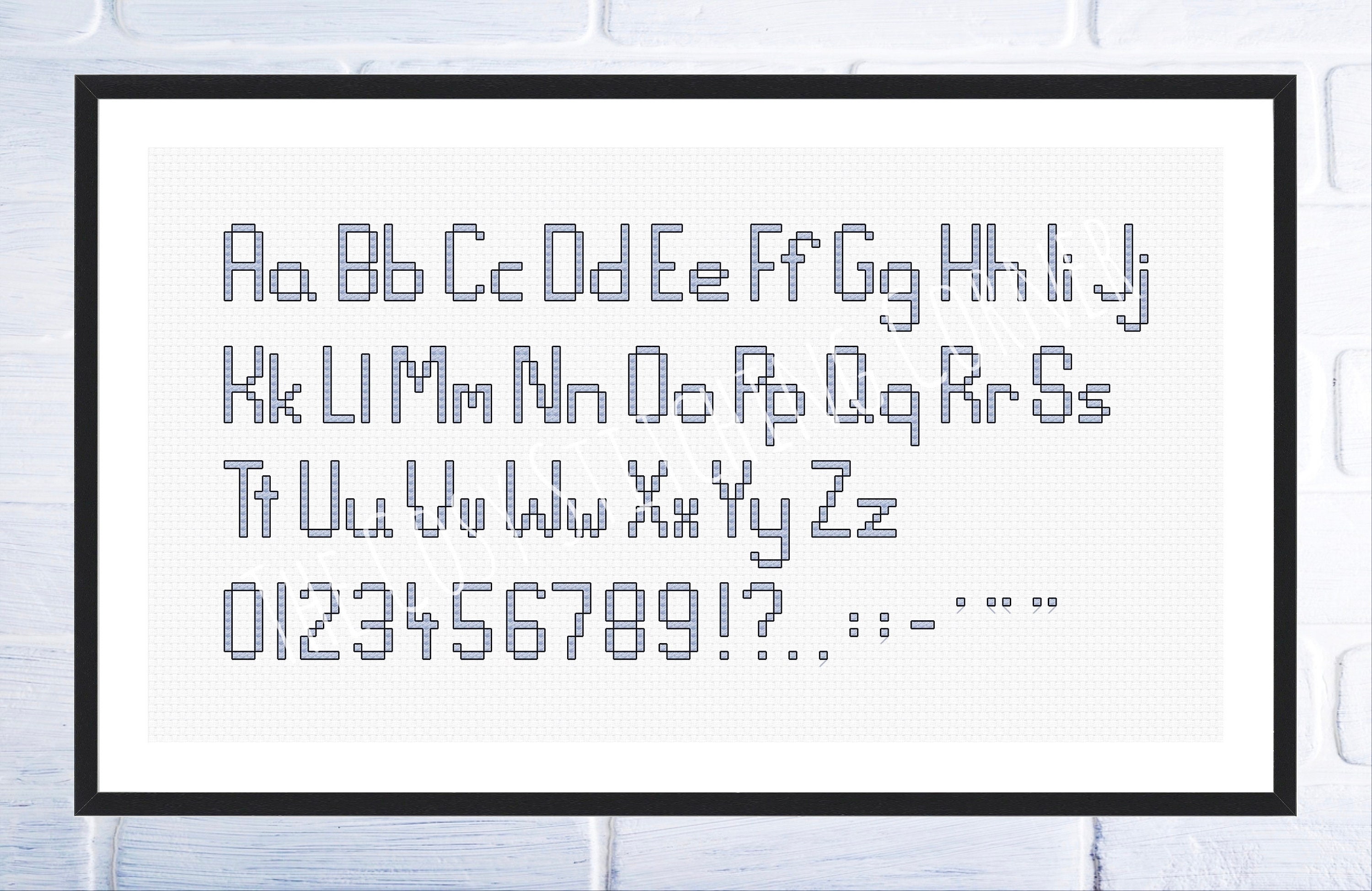 Cross Stitch Font, Cross Stitch Font Small, Cross Stitch Font Pattern ...