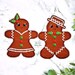 Cute Cross Stitch Pattern PDF, Gingerbread Family, Gingerbread Couple ...