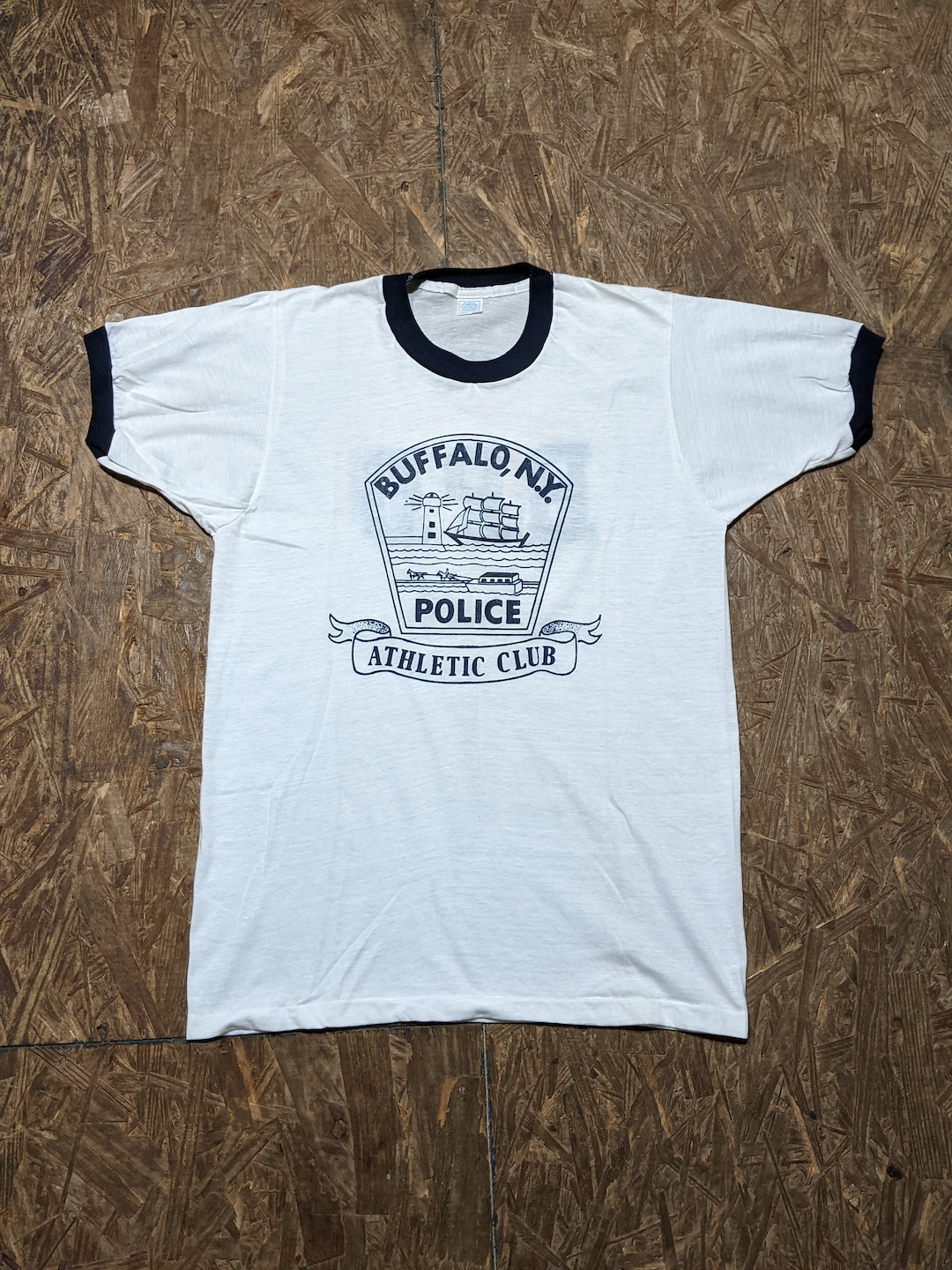 NEW NWOT Vintage 80's Buffalo Police Department Ringer Tshirt Hat ...