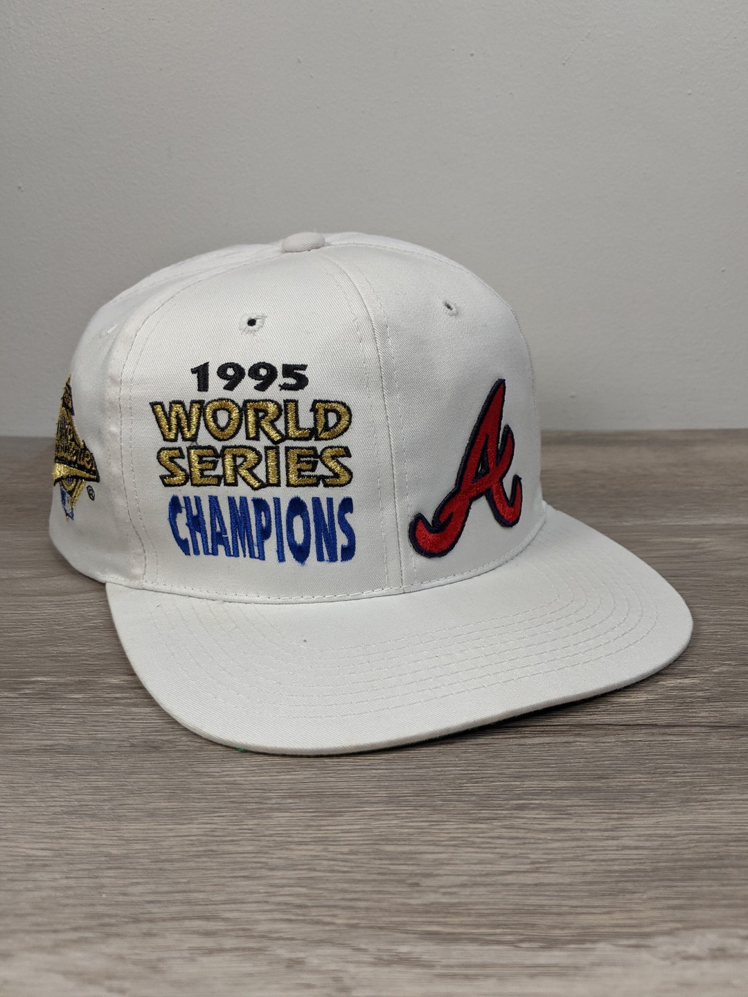 Vintage 90's 1995 Atlanta Braves World Series Champions Snapback Hat ...