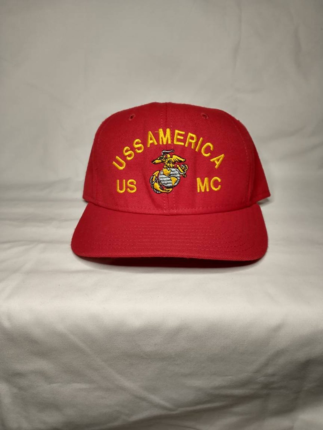 Vintage 90's USS America United States Marine Corps USMC Snapback Hat ...