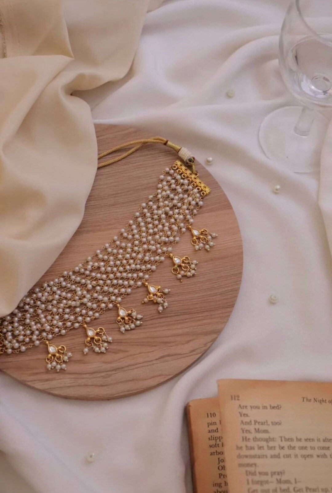 Designer Pearl Necklace Set, Pearl Beaded Jewelry, Statement Jewelry ...