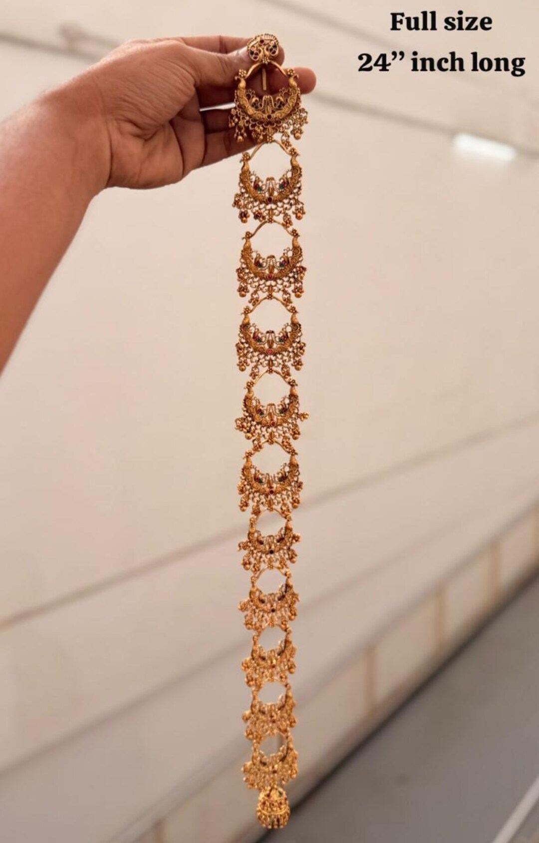 Long Gold-plated Jada Billa Hair Choti | Traditional Temple Jewelry ...