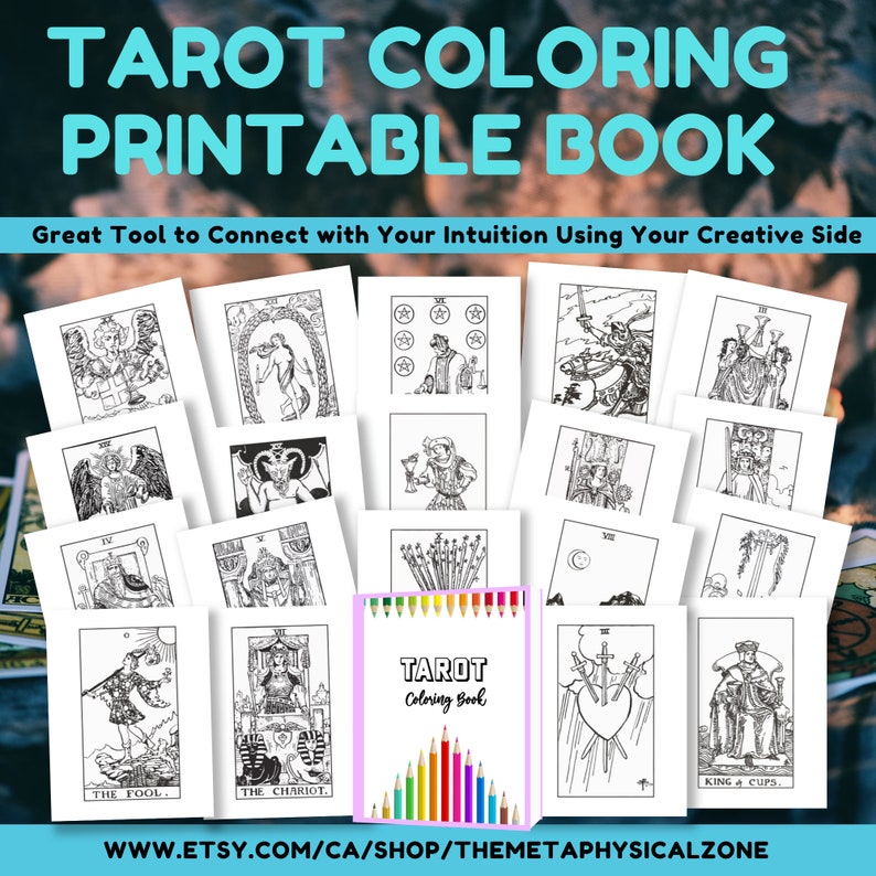 Rider Waite Tarot Card Coloring Printables 78 Pages Includes - Etsy