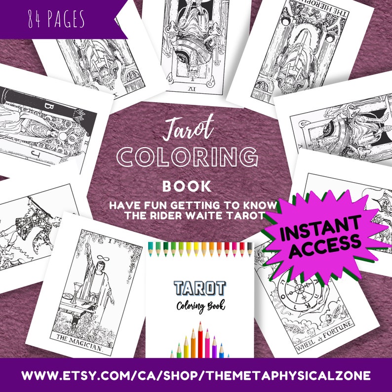 Tarot Coloring Book - Etsy