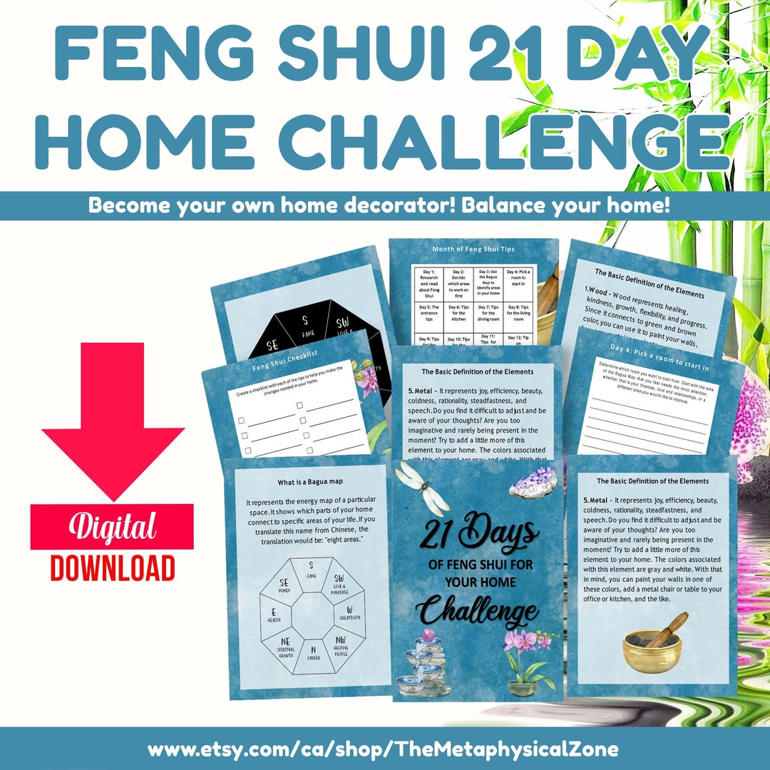 21 Days of Feng Shui for Your Home Challenge Journal - Etsy