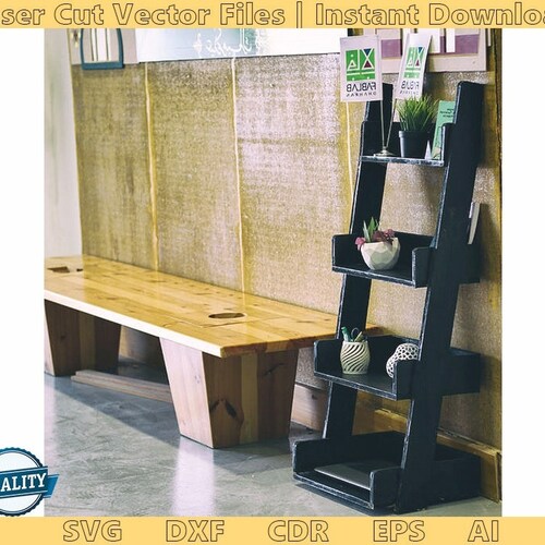 Standing Corner Shelf. Shelf.laser Cut Files SVG DXF CDR - Etsy