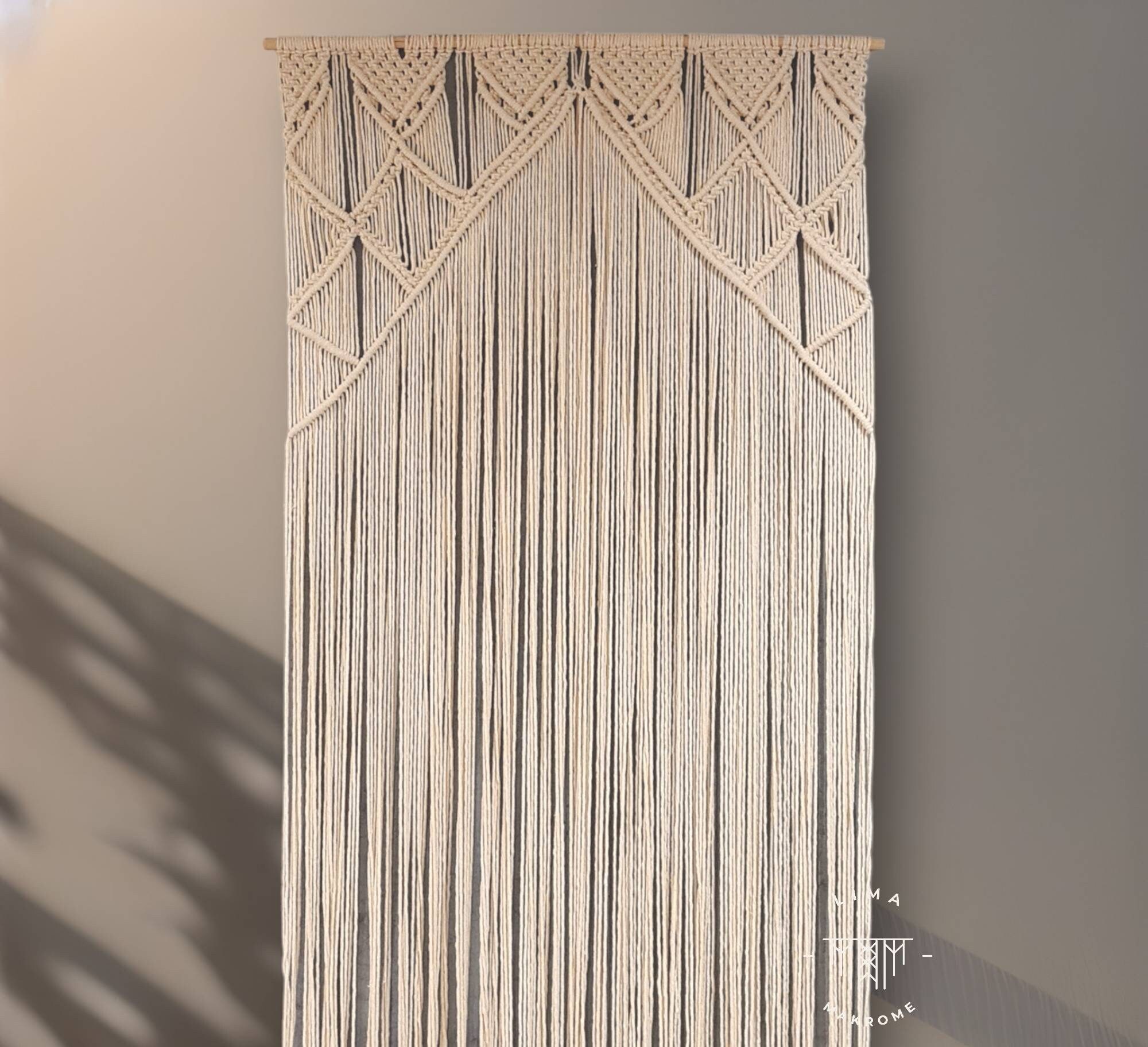 Macrame Curtain Macrame Bohemian Curtains Macrame Window - Etsy