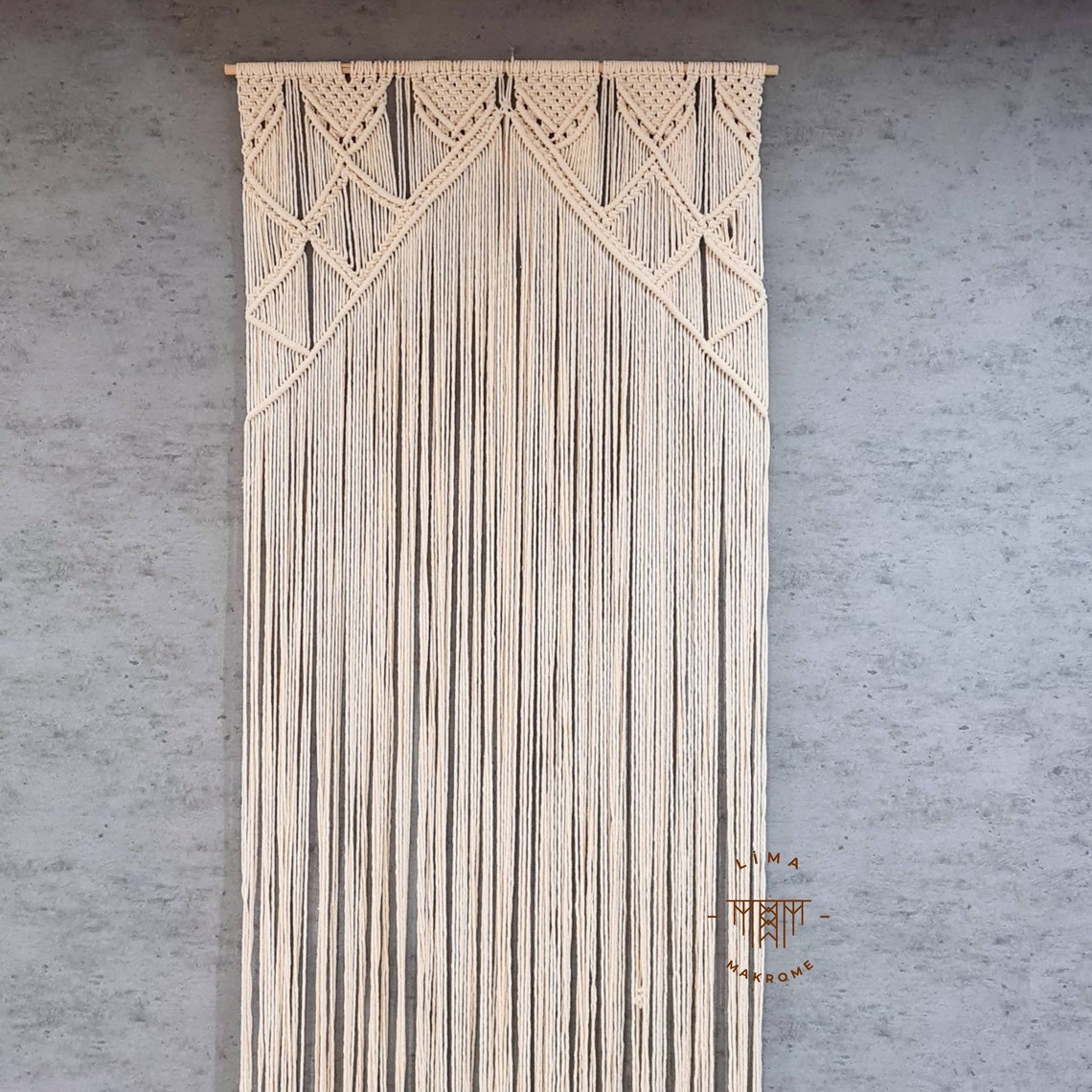 Macrame Curtain, Macrame Bohemian Curtains, Macrame Window Curtain ...