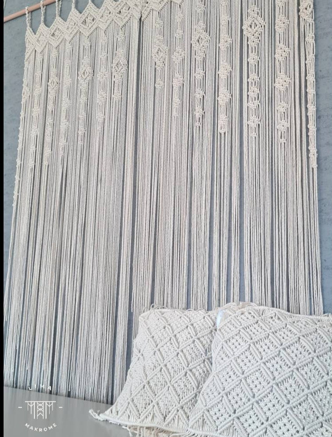 Macrame Curtain Macrame Bohemian Curtains Macrame Window - Etsy