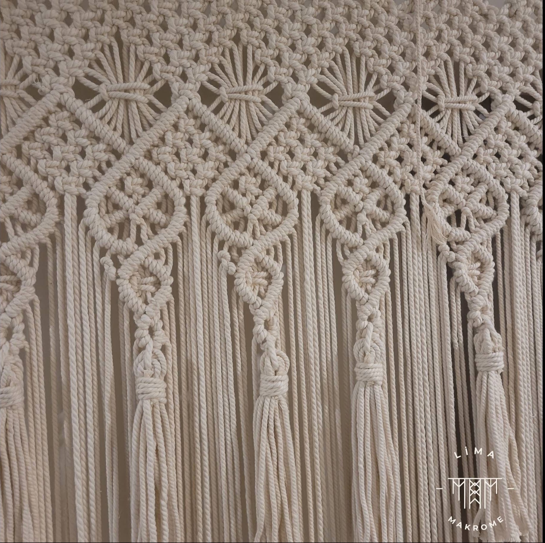 Macrame Curtain Macrame Bohemian Curtains Macrame Window - Etsy