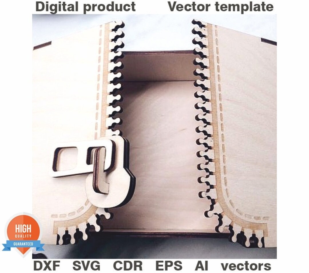 Zipper Box. Laser Cut Files SVG DXF Vector Plans Glowforge - Etsy UK