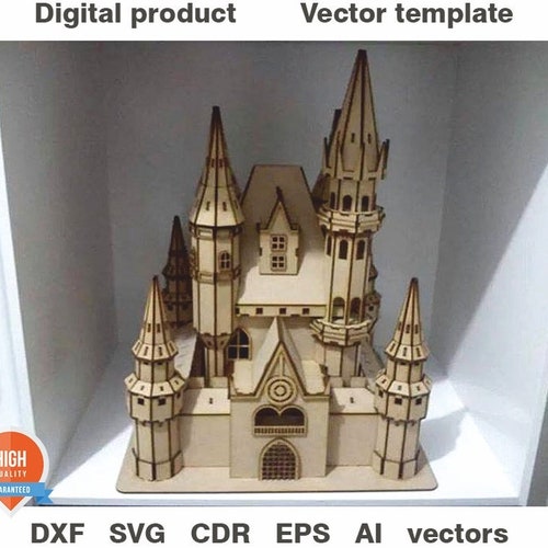 Castle Toy. Laser Cut Files SVG DXF CDR Vector Plans Files - Etsy