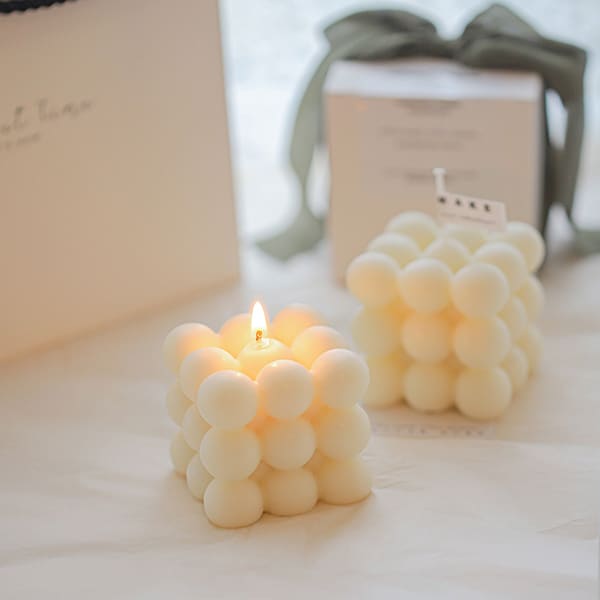 Bubble Cube Candle - Etsy