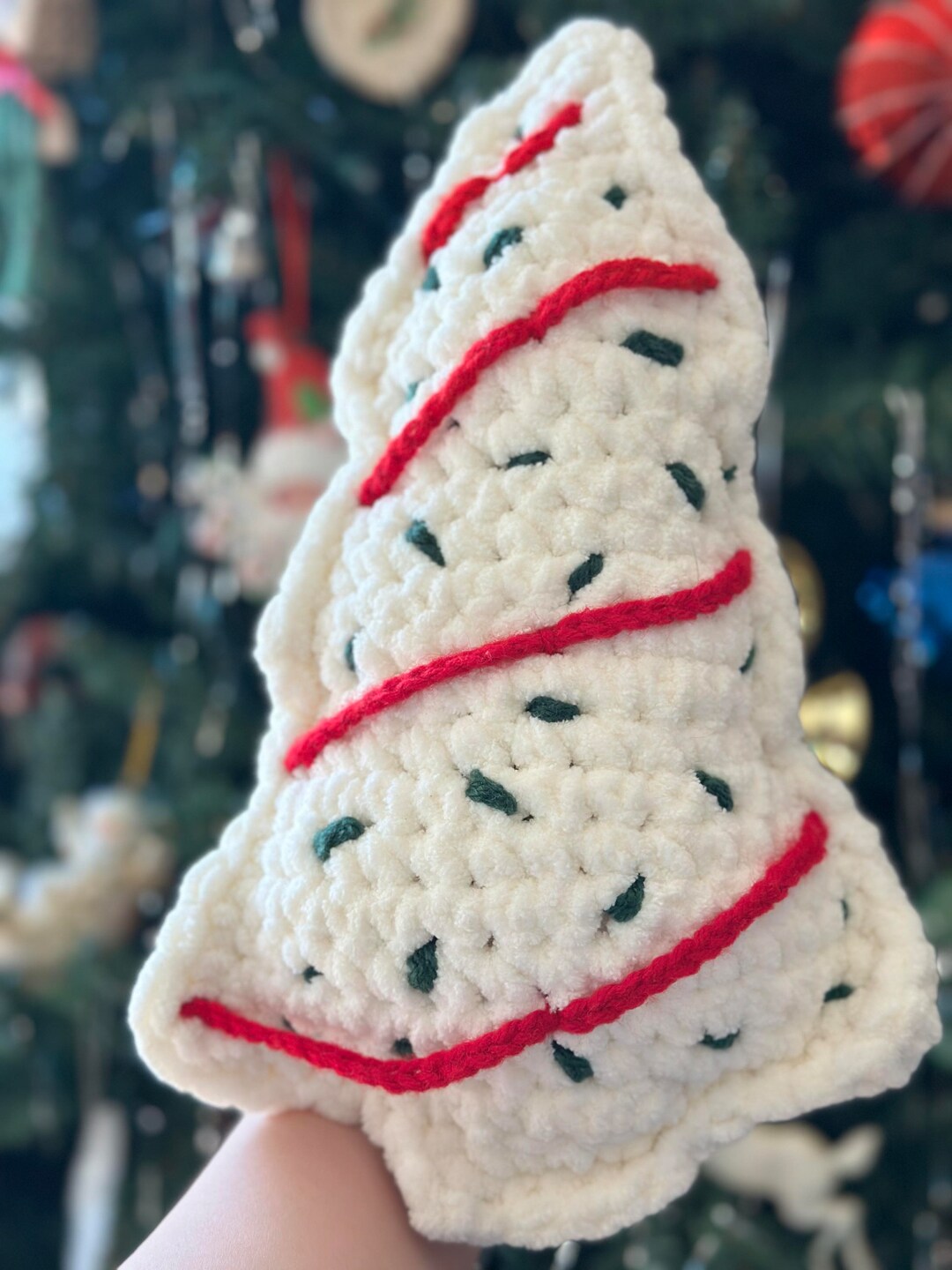 15 Crochet Christmas Tree Snack Cake Plushy Little - Etsy