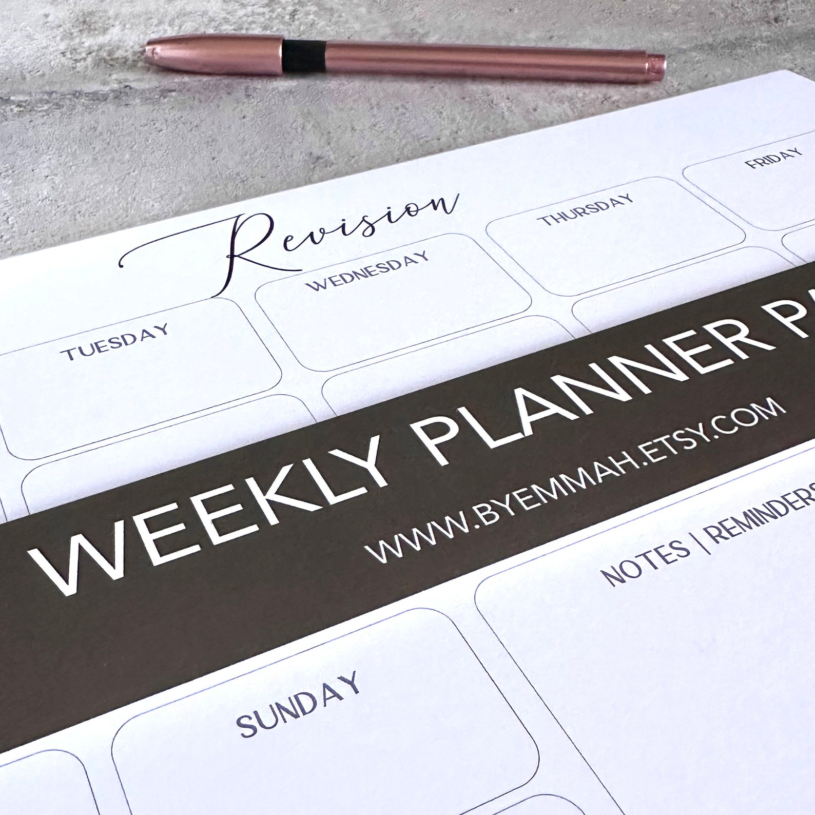 REVISION PLANNER A4 Weekly Revision Planner Pad GCSE A Level Revision ...