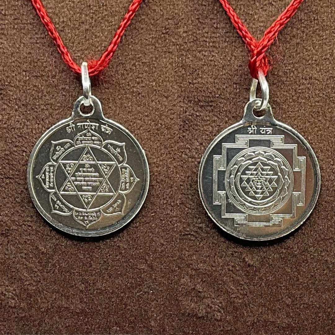 Laxmi Ganesh Yantra Silver Locket - Etsy