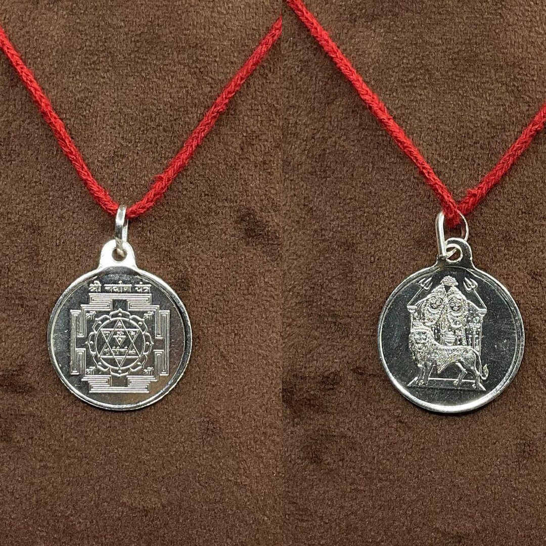 Shree Narvan Chamunda Locket Yantra Silver - Etsy