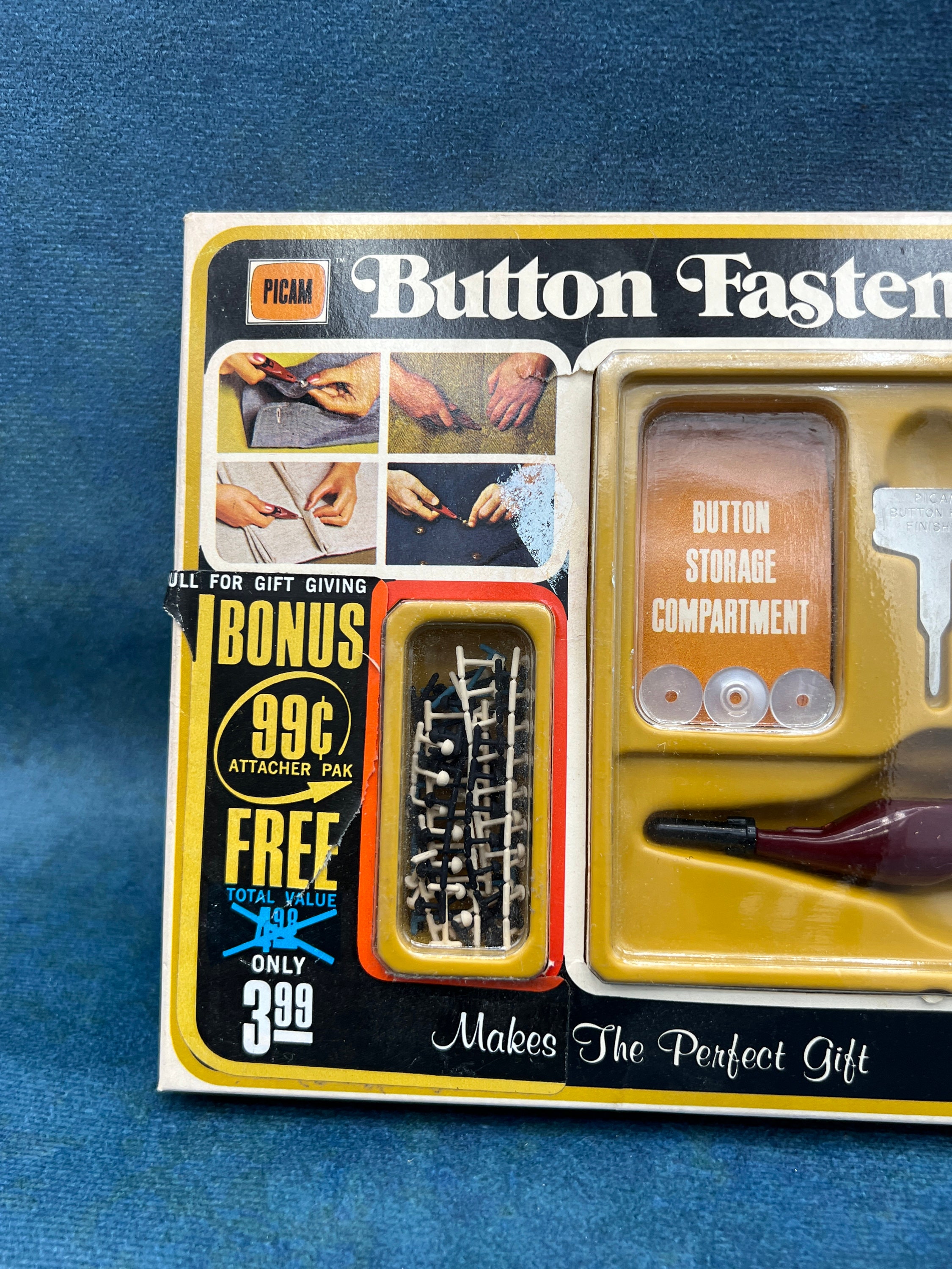 Vintage PICAM Button Fastener Set as Advertised on TV Made in | Etsy
