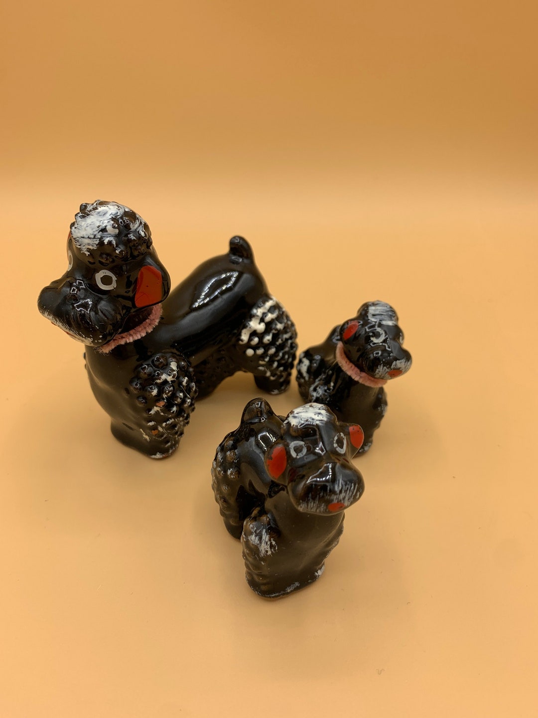 Vintage Ceramic Poodles Set of Three Japan - Etsy
