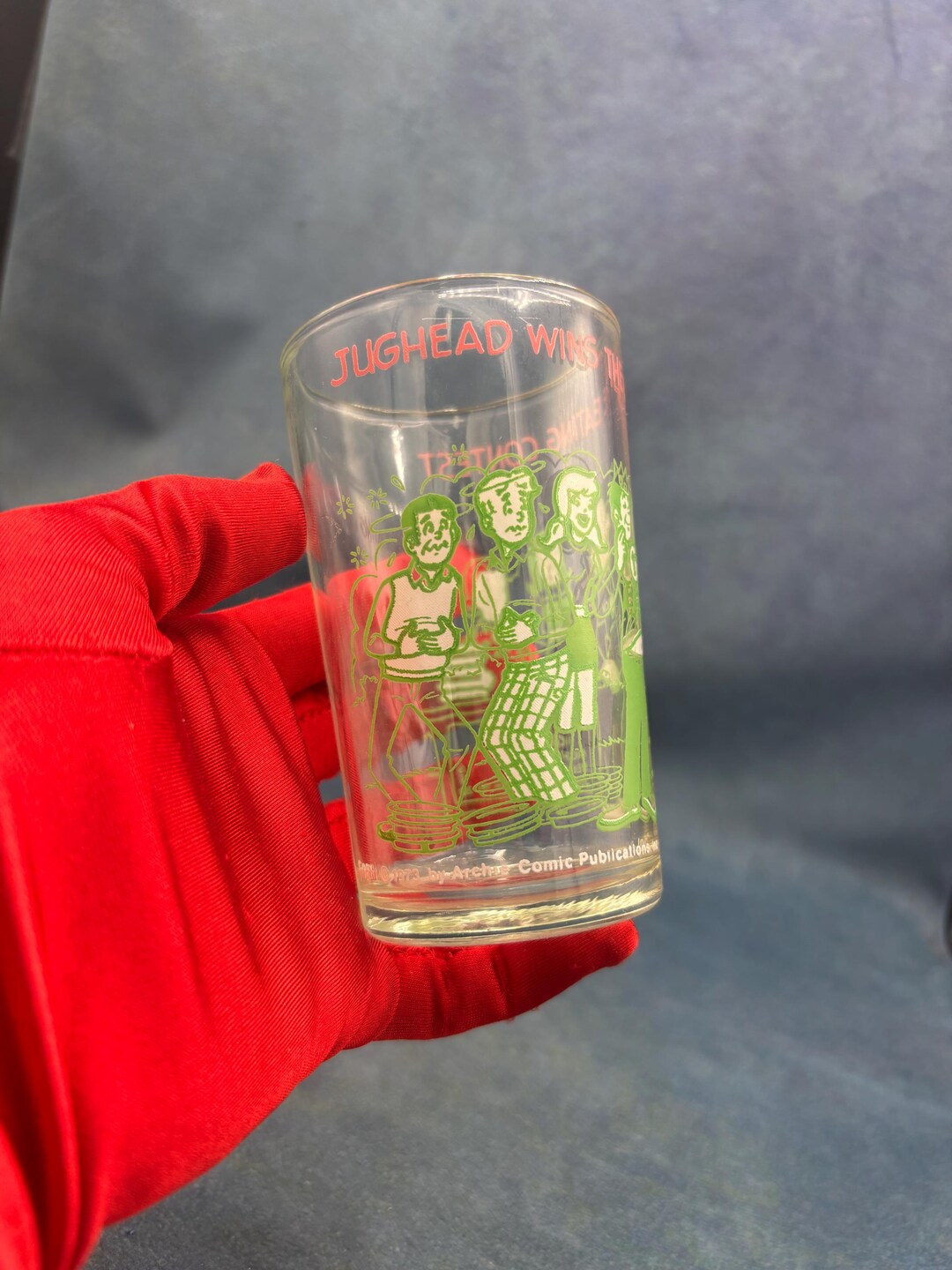 Vintage Archie Comics Collectible Glass Jughead Wins the Pie Eating ...