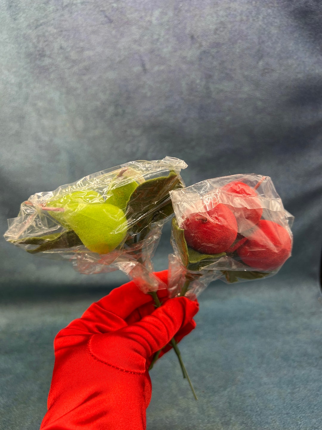 Vintage Christmas Flocked Fruit Picks for Crafting Hong Kong - Etsy