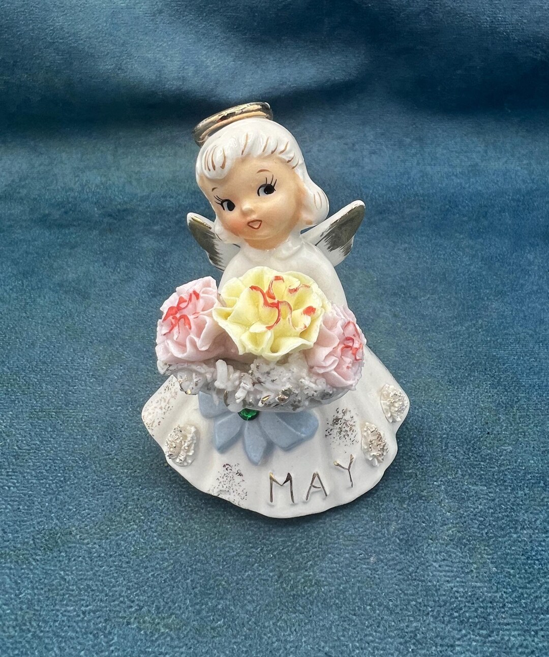 Lefton May Angel Spaghetti Trim Carnation Emerald Geo Z Lefton Free ...