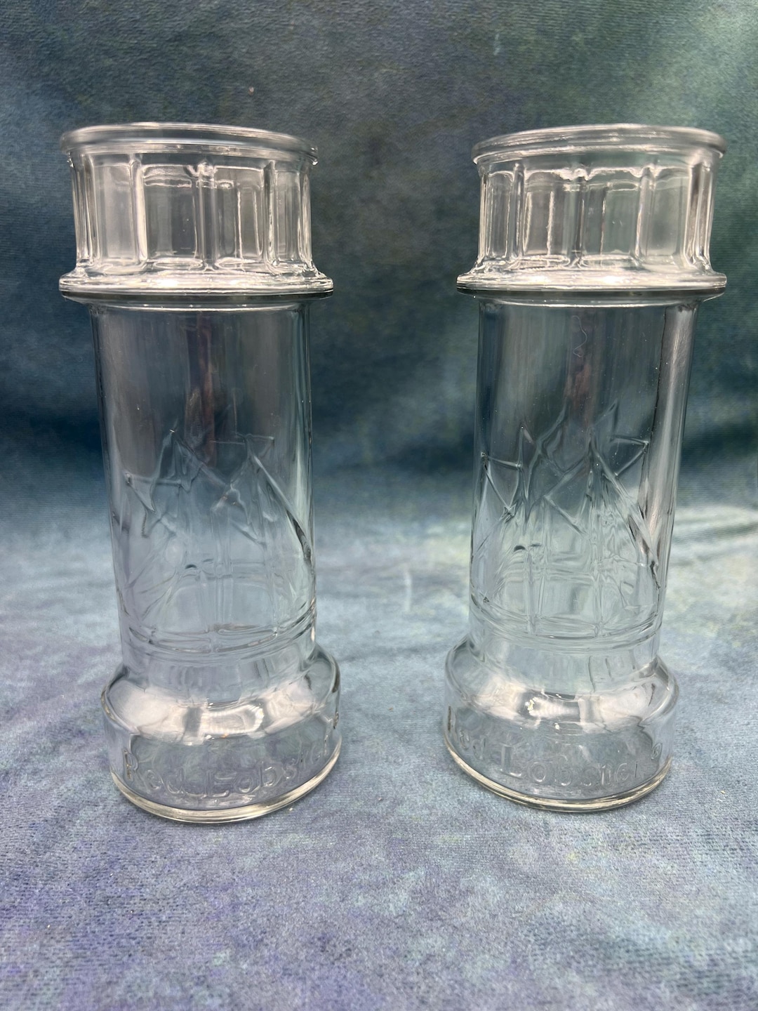 Vintage Red Lobster Lighthouse Glasses Set of Two Free Shipping - Etsy