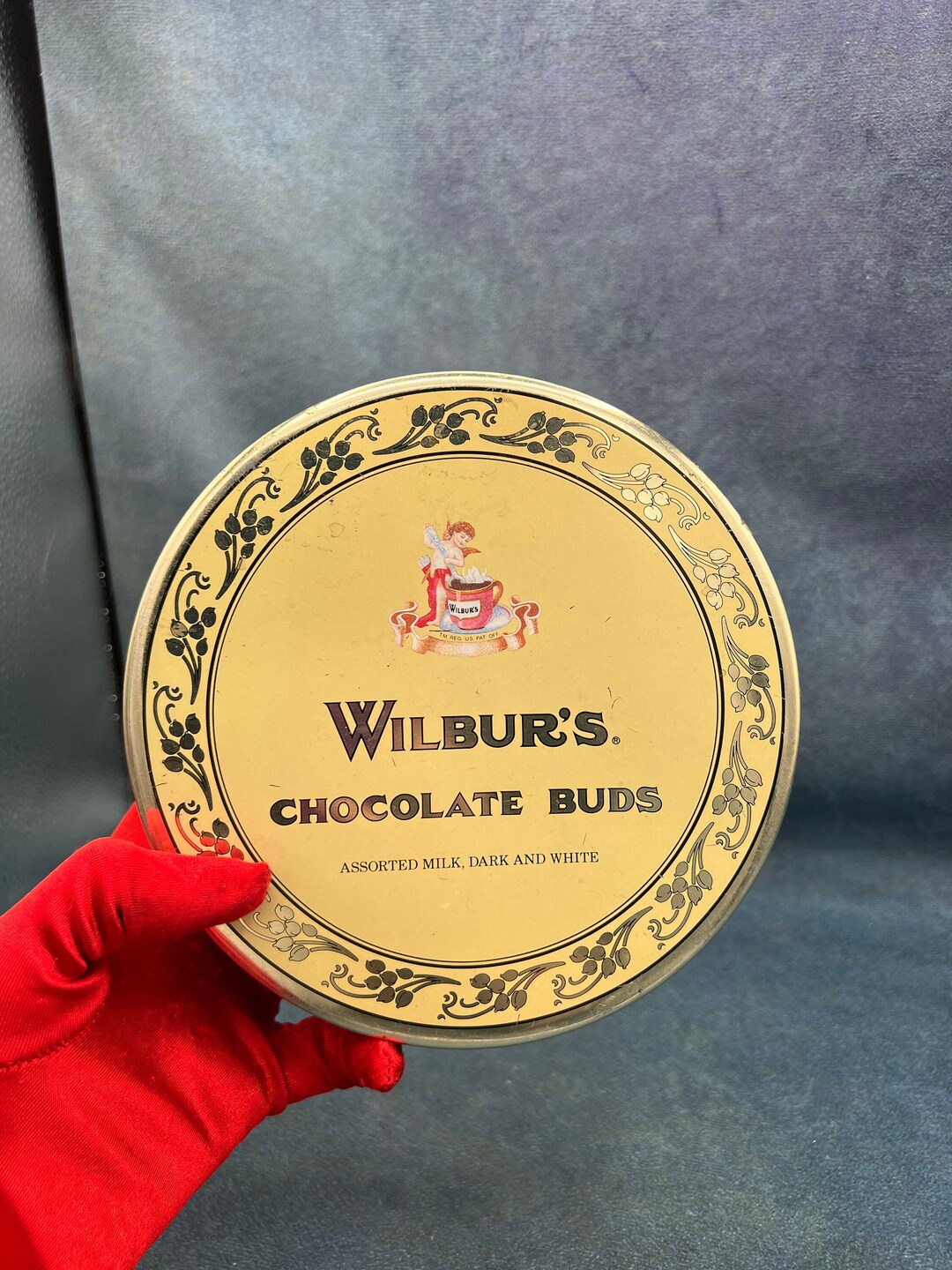 Vintage Tin Wilbers Chocolate Buds Pale Yellow Free Shipping - Etsy