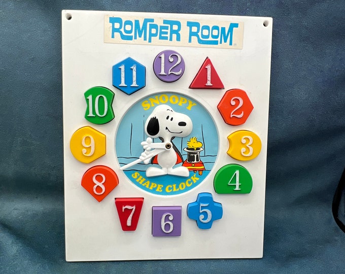 Vintage Snoopy Romper Room Shape Clock Puzzle Toy Hasboro - Etsy