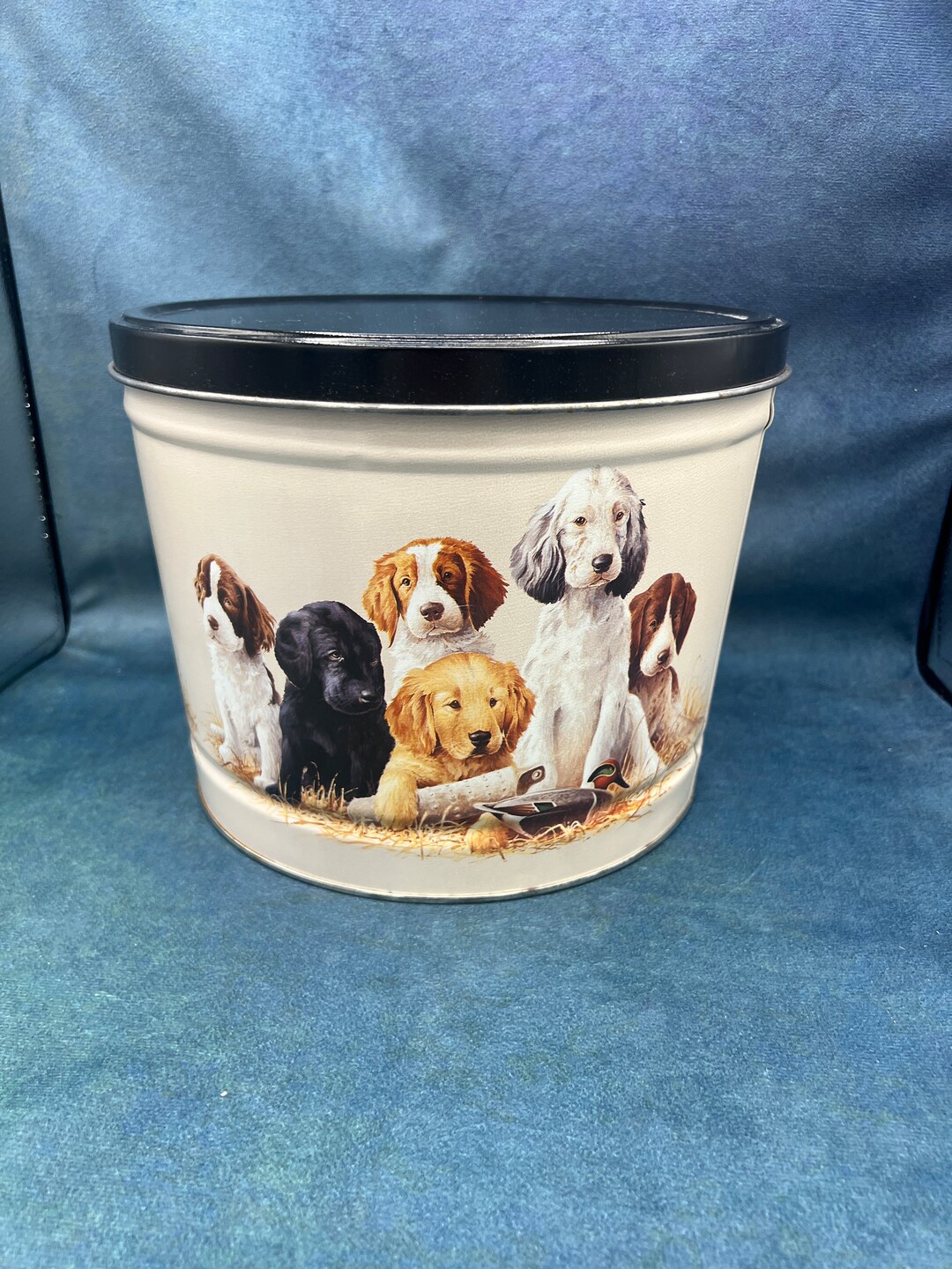 Vintage Puppies Tin Large Round Tin Free Shipping - Etsy