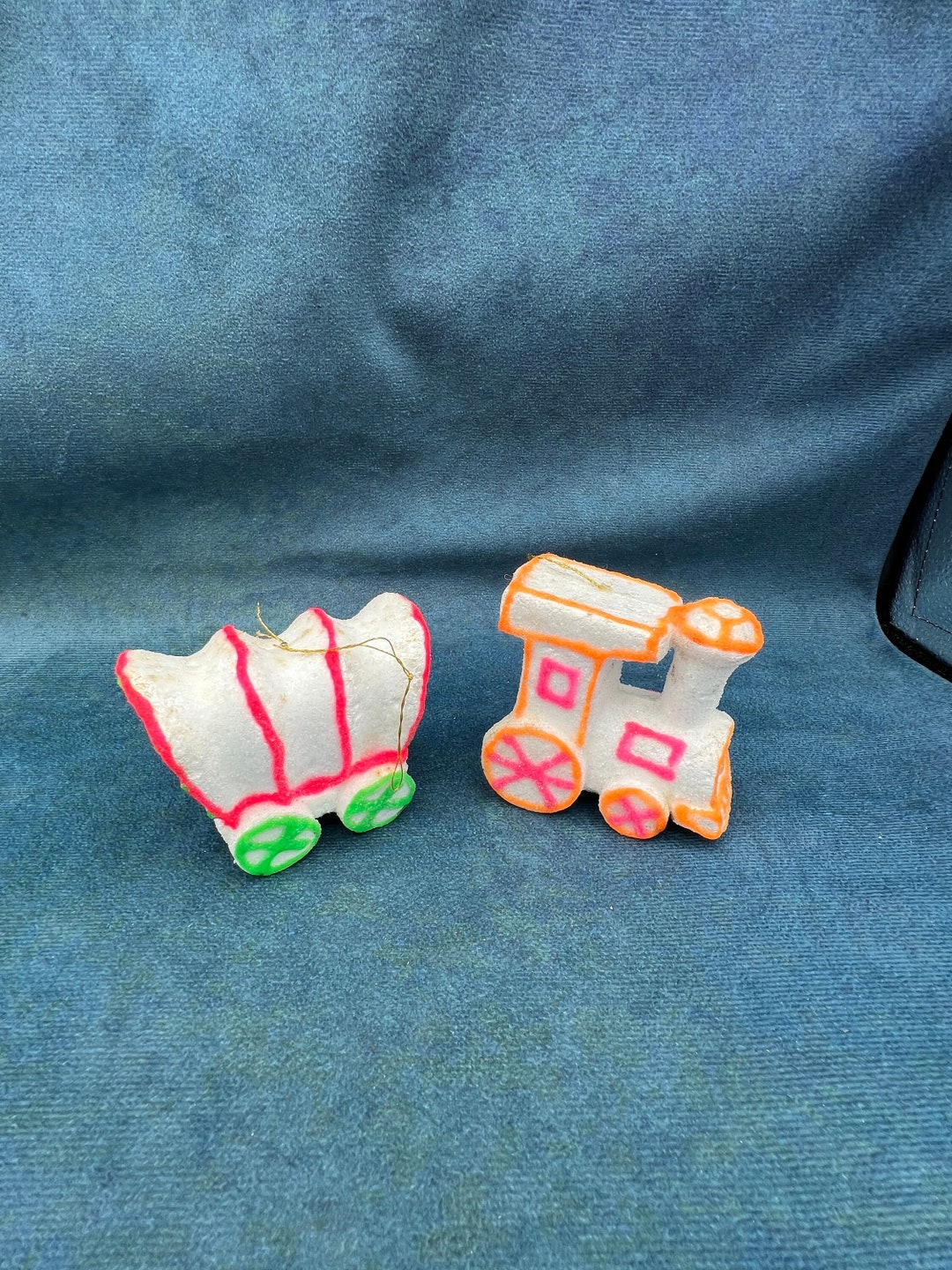 Vintage Styrofoam Train and Covered Wagon Made in Japan With Neon Paint ...