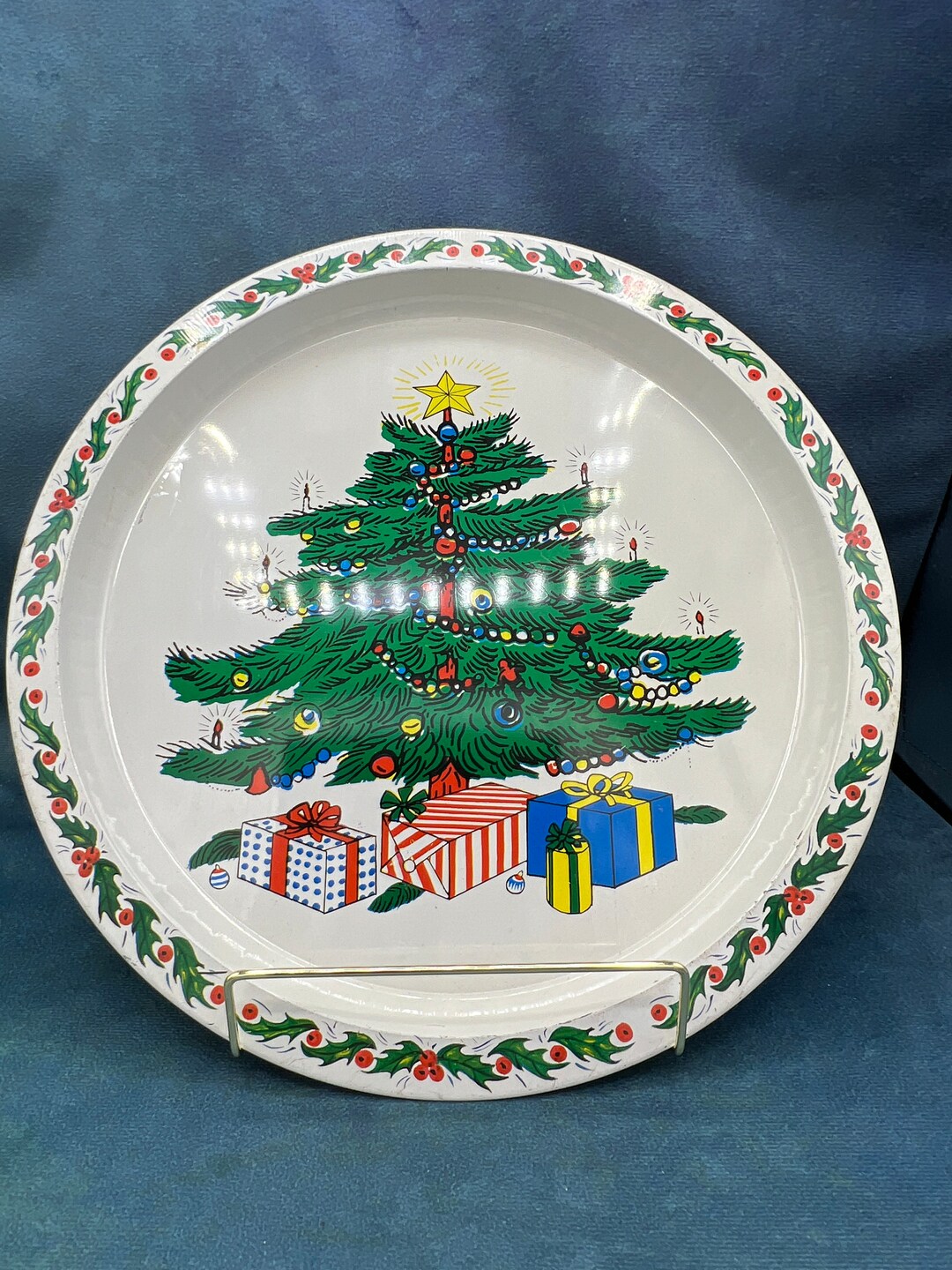 Vintage Christmas Tray Melamine Made in Hong Kong Christmas Tree - Etsy