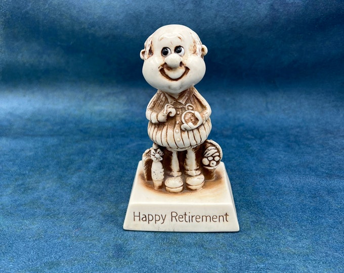 Russ Berrie Happy Retirement Figurine 1976 Numbered 9227 - Etsy