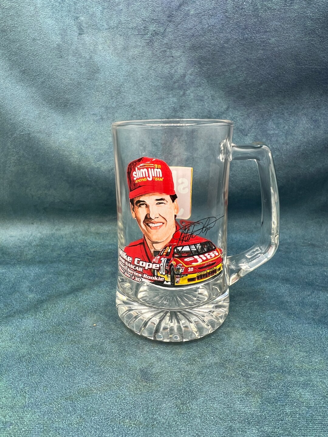 Slim Jim Racing Mike Cope #30 Mug Glass Nascar 1998 Busch Series Rookie ...