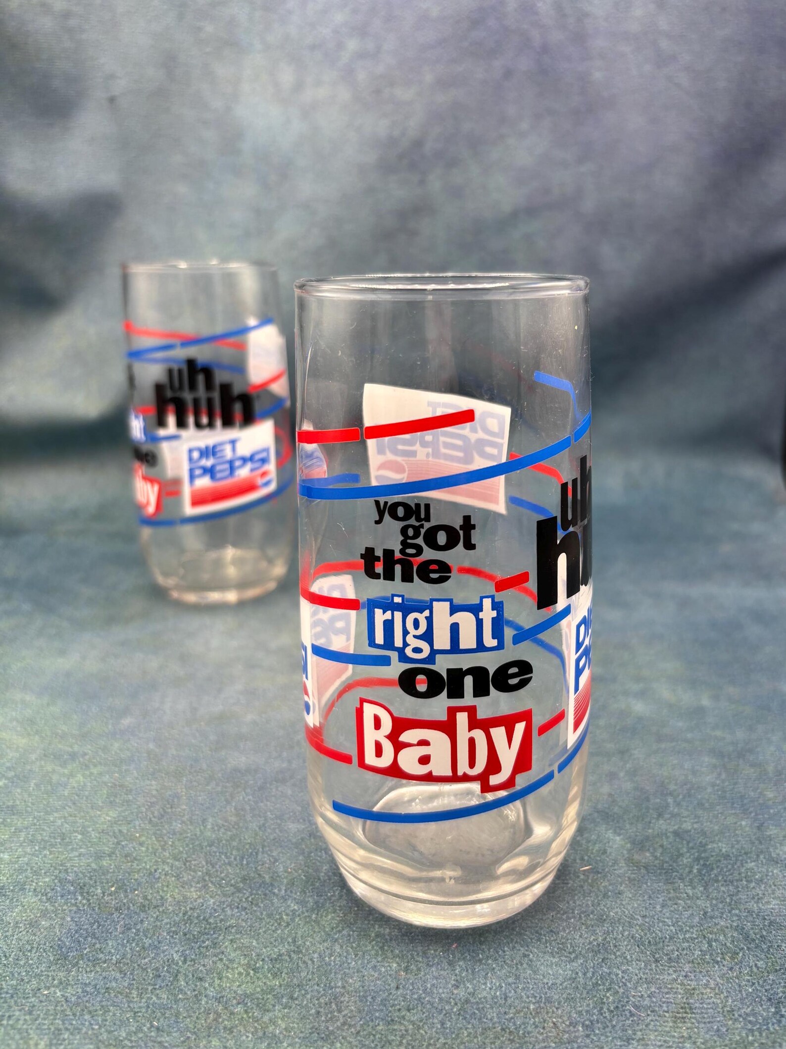 Vintage Diet Pepsi Glass You've Got the Right One Baby Uh Huh Free ...