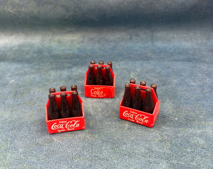 Coca Cola Miniature Six Pack Bottles Set of 3 - Etsy