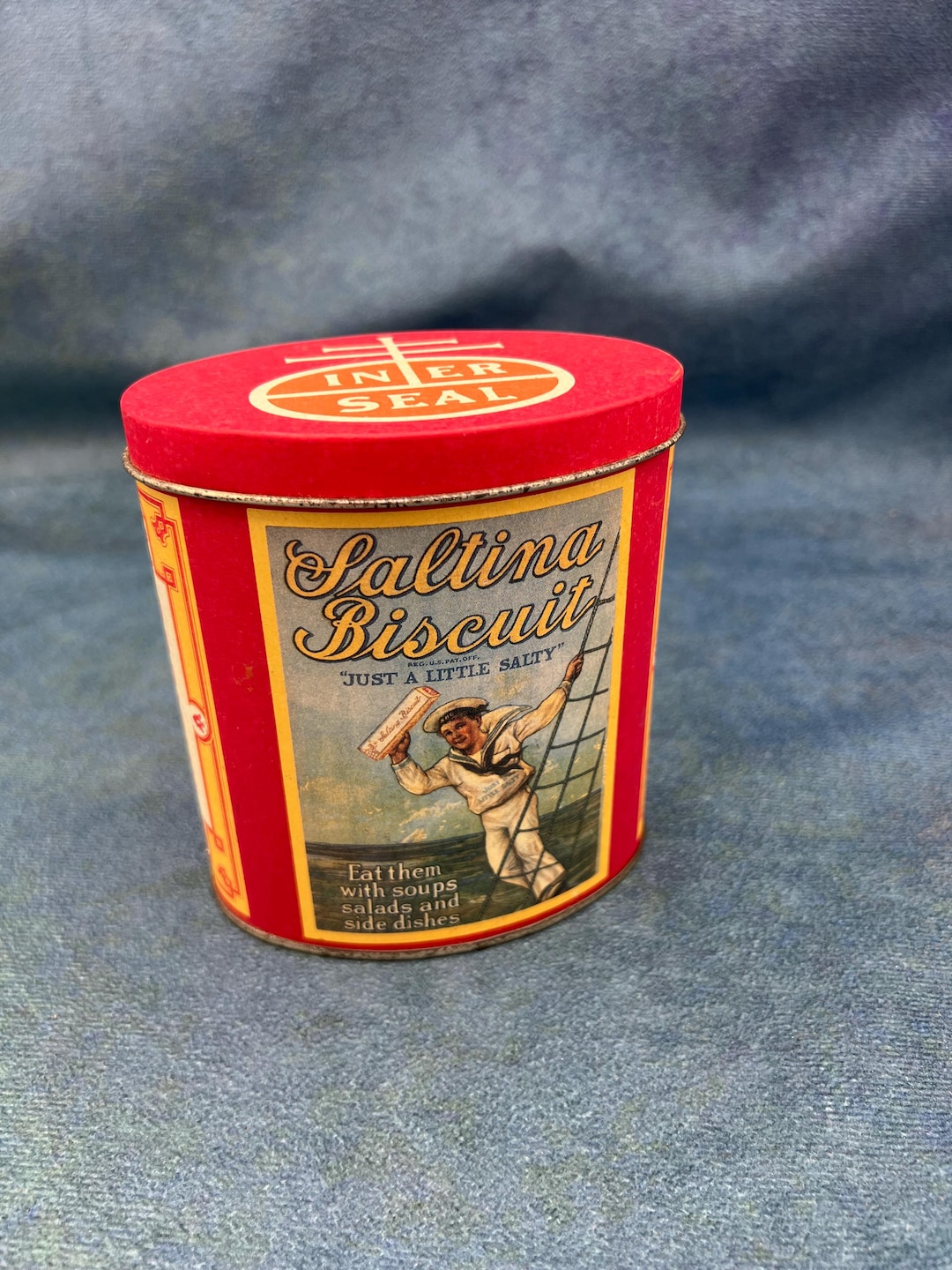 Vintage Tin Saltina Biscuit - Etsy