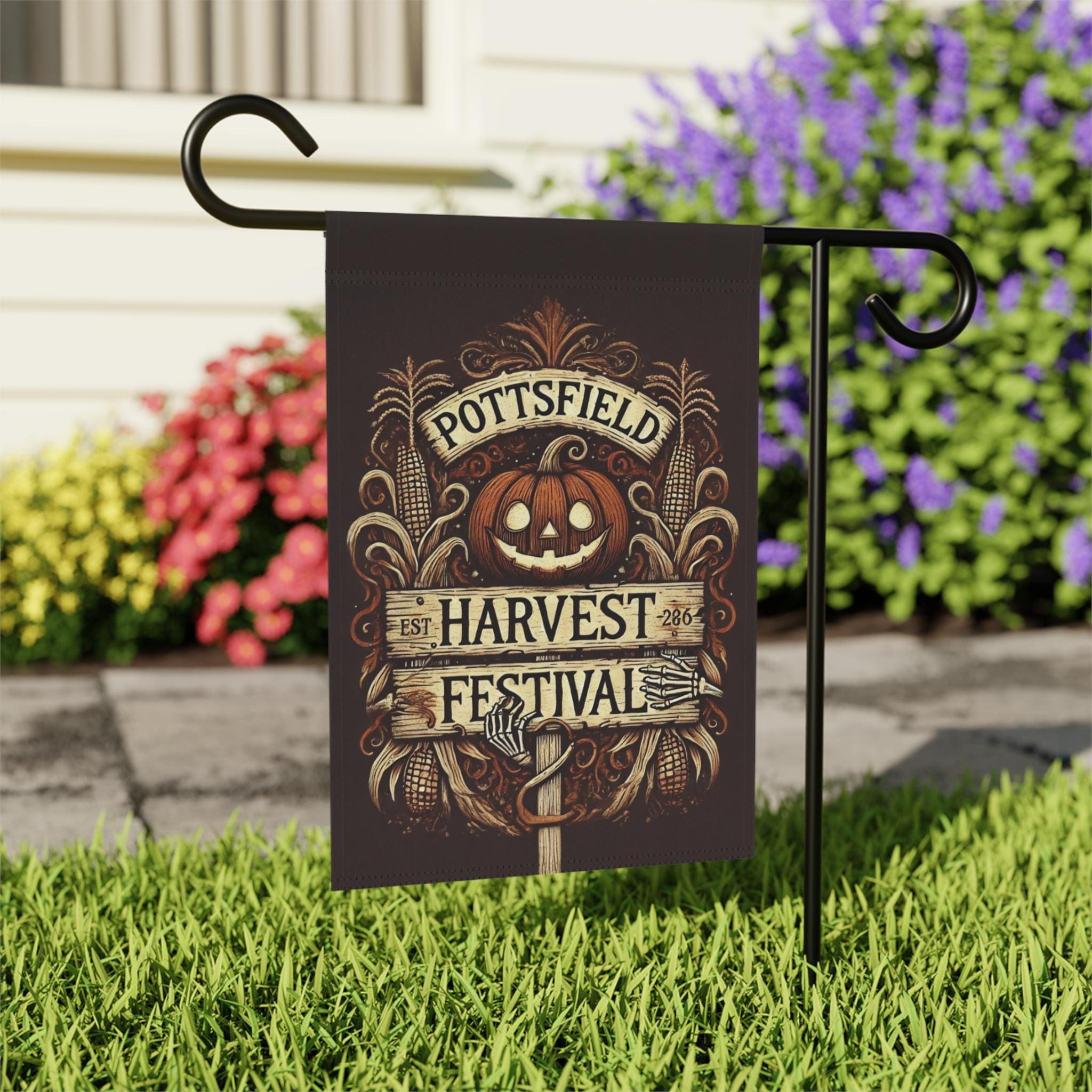 OTGW Pottsfield House Banner Harvest Festival Yard Flag Vintage Rustic ...