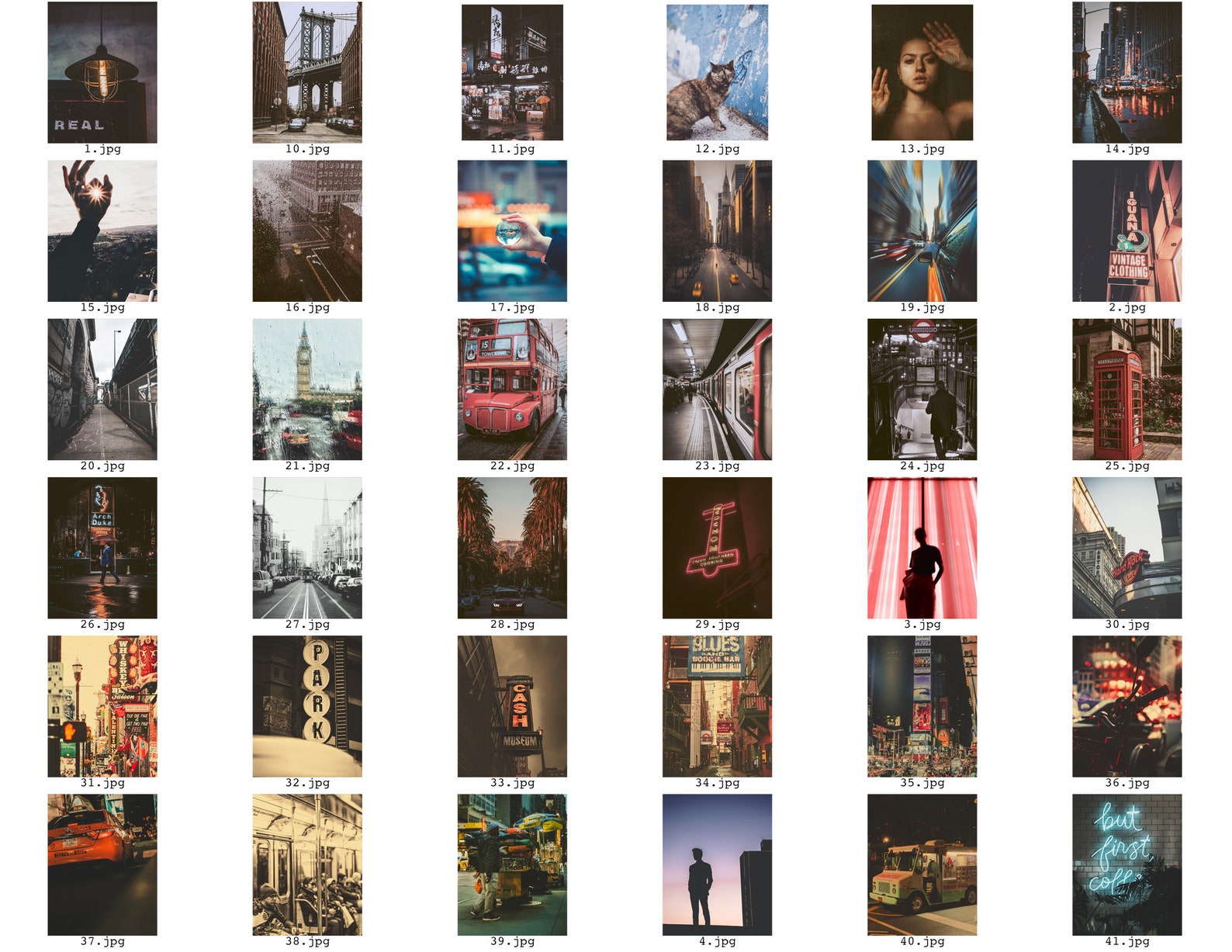 City Wall Collage Kit City Collage Kit Moody Wall Collage | Etsy