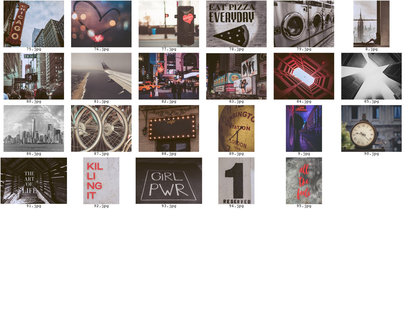 City Wall Collage Kit City Collage Kit Moody Wall Collage | Etsy