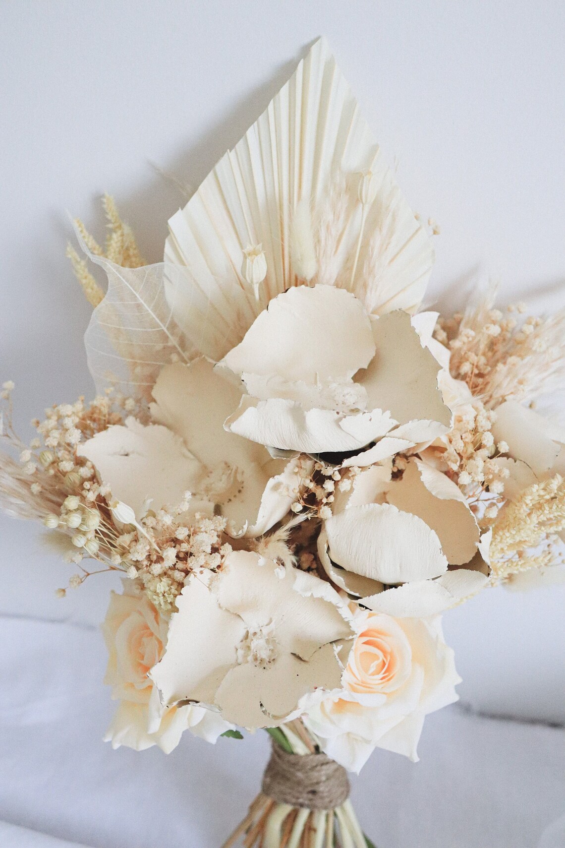 Boho Bridal Bouquet Wedding Bouquet Cream Boho Bouquet - Etsy