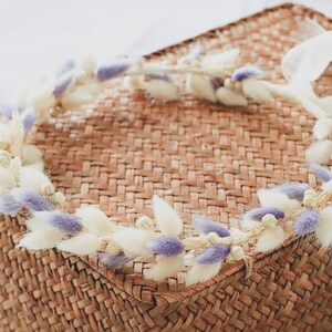 Dried Flowers Crown Bunny Tails Crown Rustic Floral Crown - Etsy