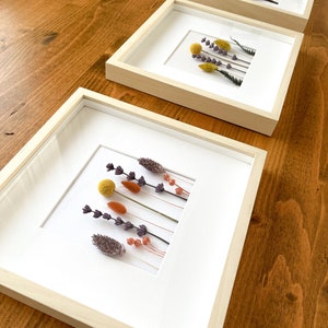 Customizable Set of Dried Flowers in Frames, Dried Flowers Art, Dried ...