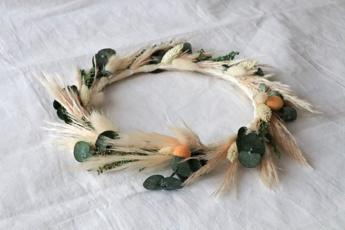 Dried Flower Crown Rustic Flower Crown Boho Wedding Crown - Etsy
