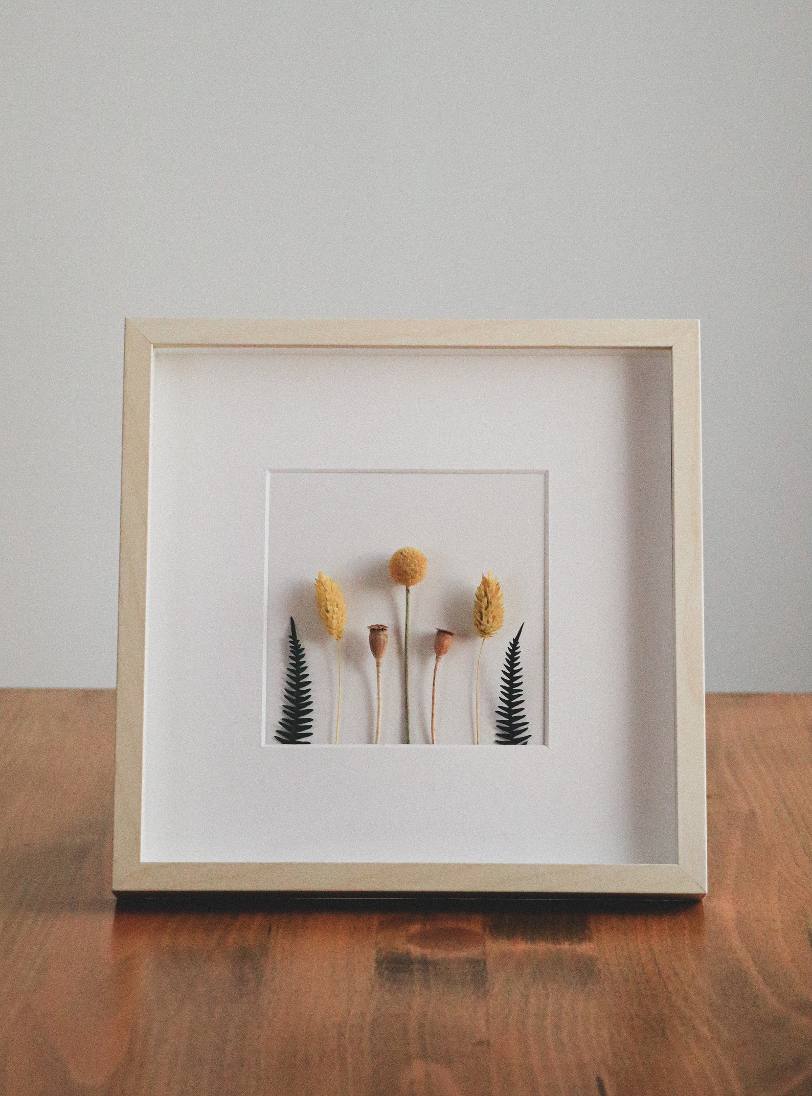 Dried Flowers in Frame Dried Flowers Art Dried Flower - Etsy