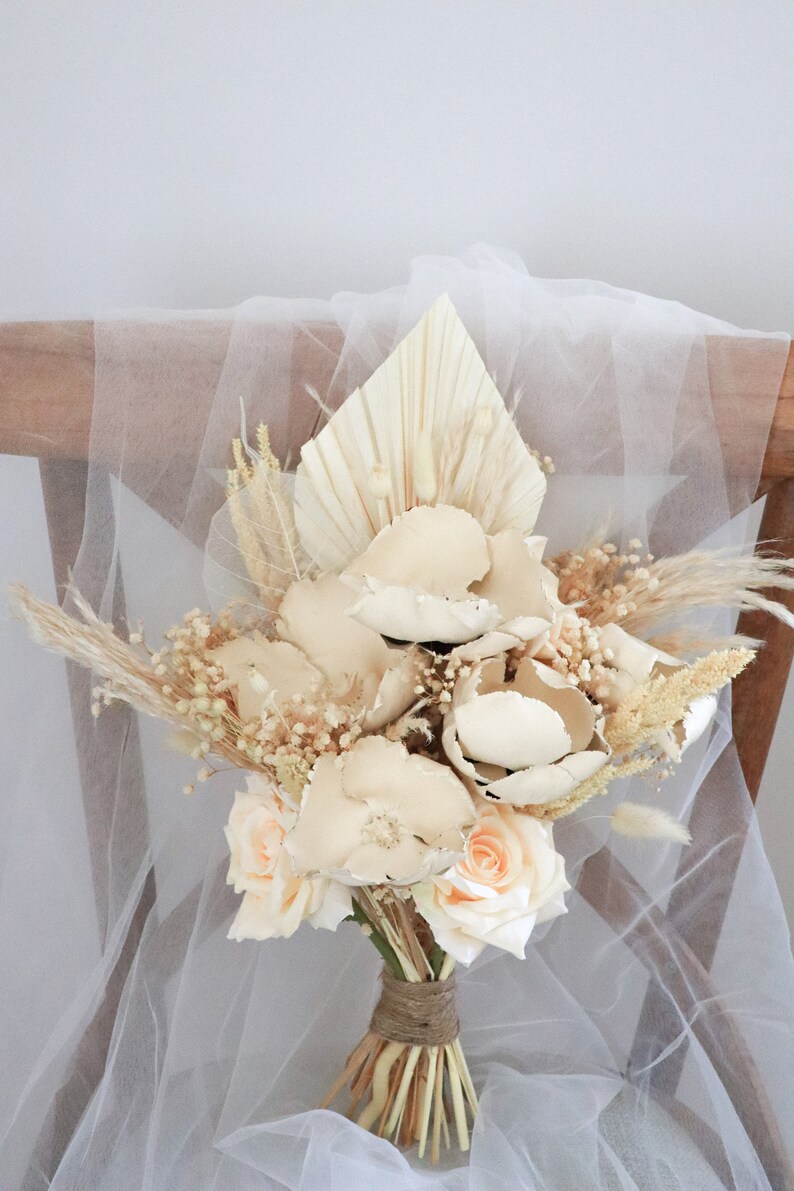 Boho Bridal Bouquet Wedding Bouquet Cream Boho Bouquet - Etsy