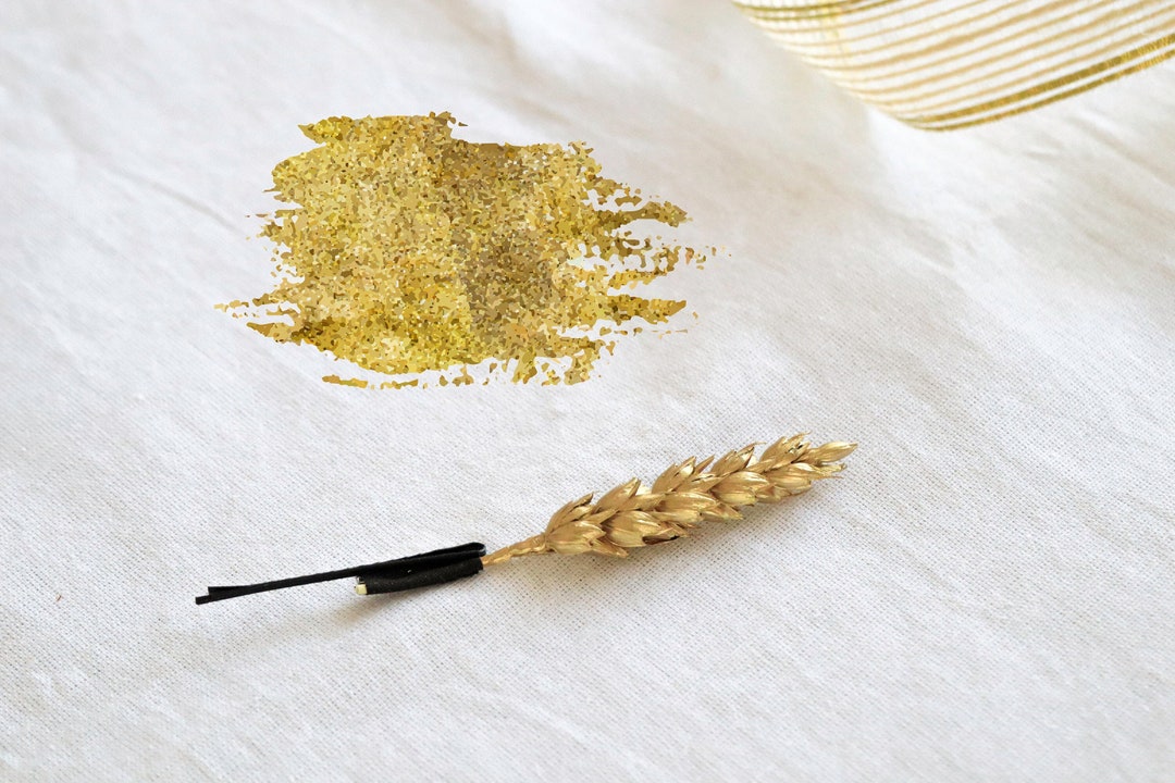 Wheat Hair Pin in Gold Color, Bridal Hair Pin, Rustic Hair Pin, Bridal ...