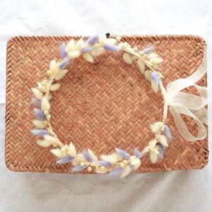 Dried Flowers Crown Bunny Tails Crown Rustic Floral Crown - Etsy