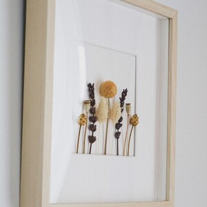 Dried Flowers in Frame | Dried Flower Arrangement | Craspedia, Lavender ...
